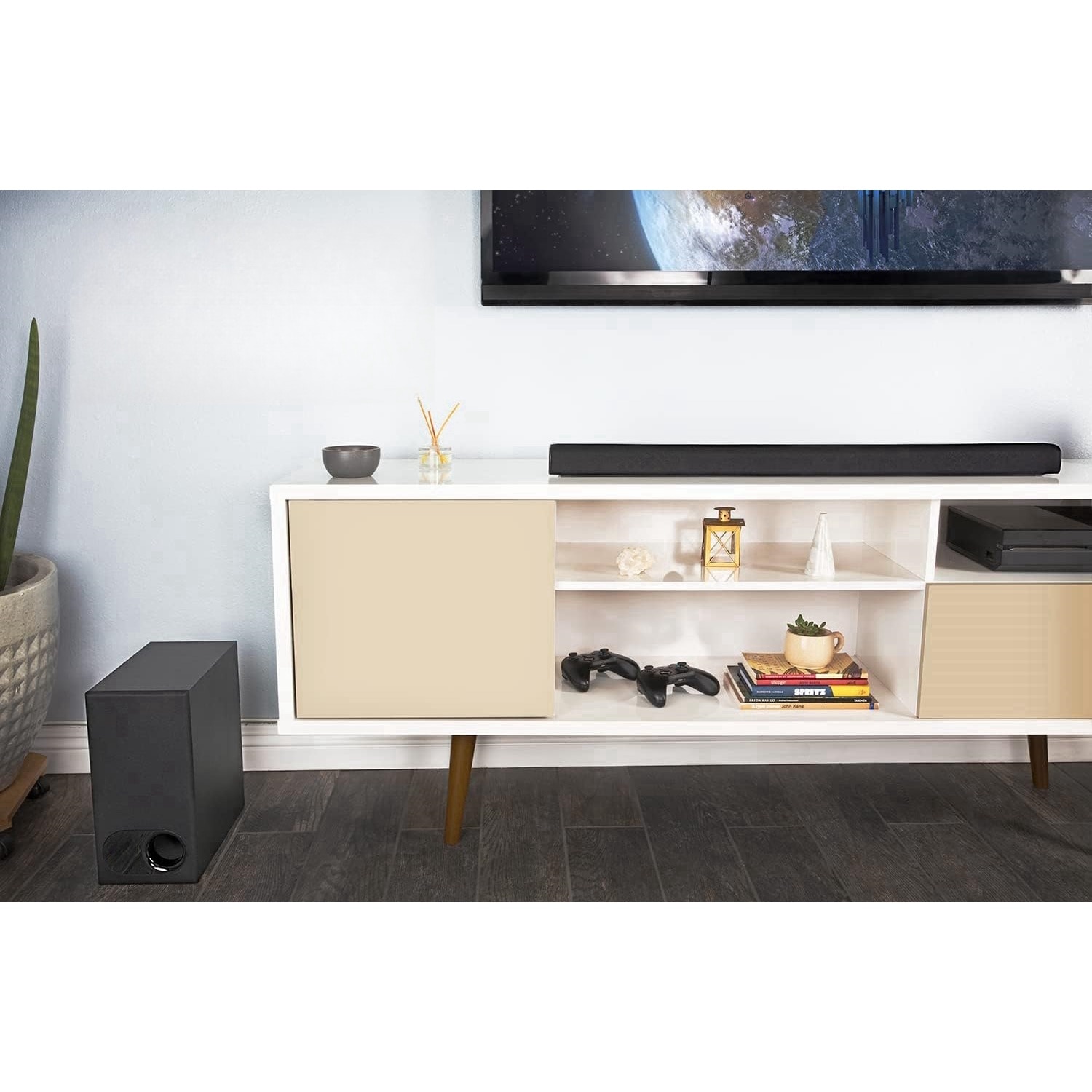 Bara de sunet audio ILIKE si subwoofer cu fir, tehnologie VoiceAdjust ...