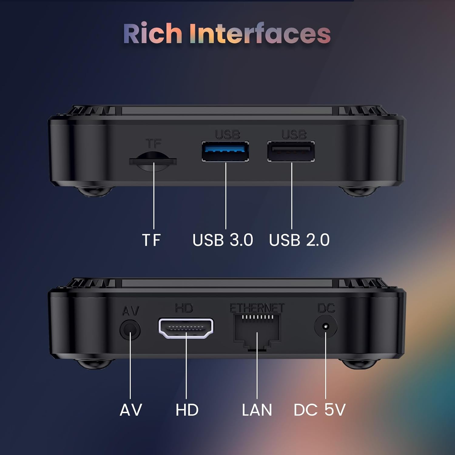 Smart tv box, 8K Ultra HD, Quad core ARM Cortex-A53, Android 13.0, 2.4G ...