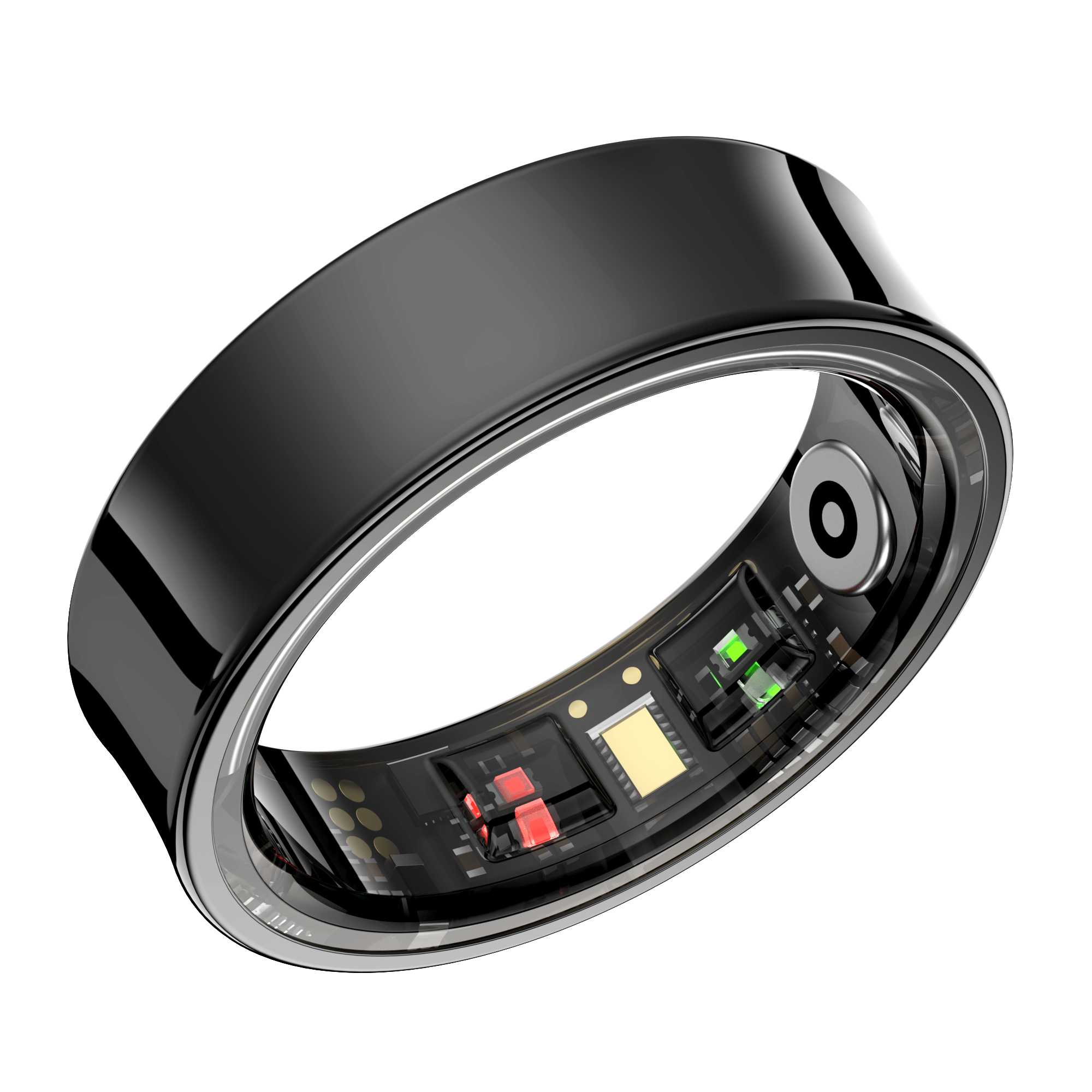 Smart Ring, Fekete, állapotfigyelő funkciók, Fitness, hőmérséklet, SPO2 ...