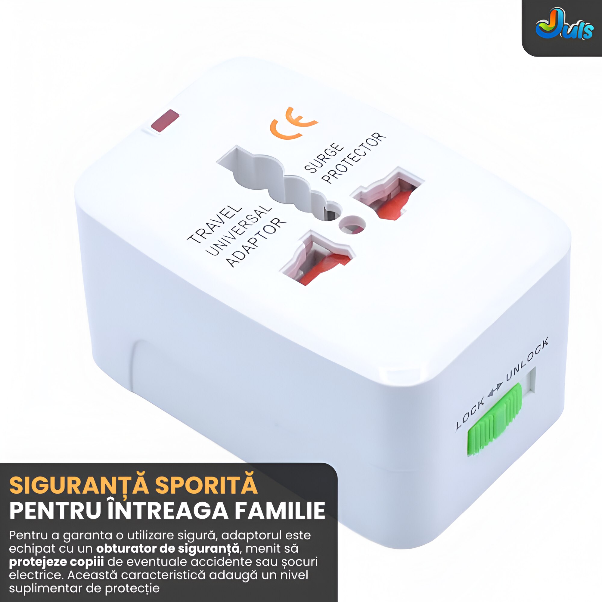 Adaptor Priza Universal Portabil - compatibil EU/UK/SUA/JP/C/AUS/TH ...