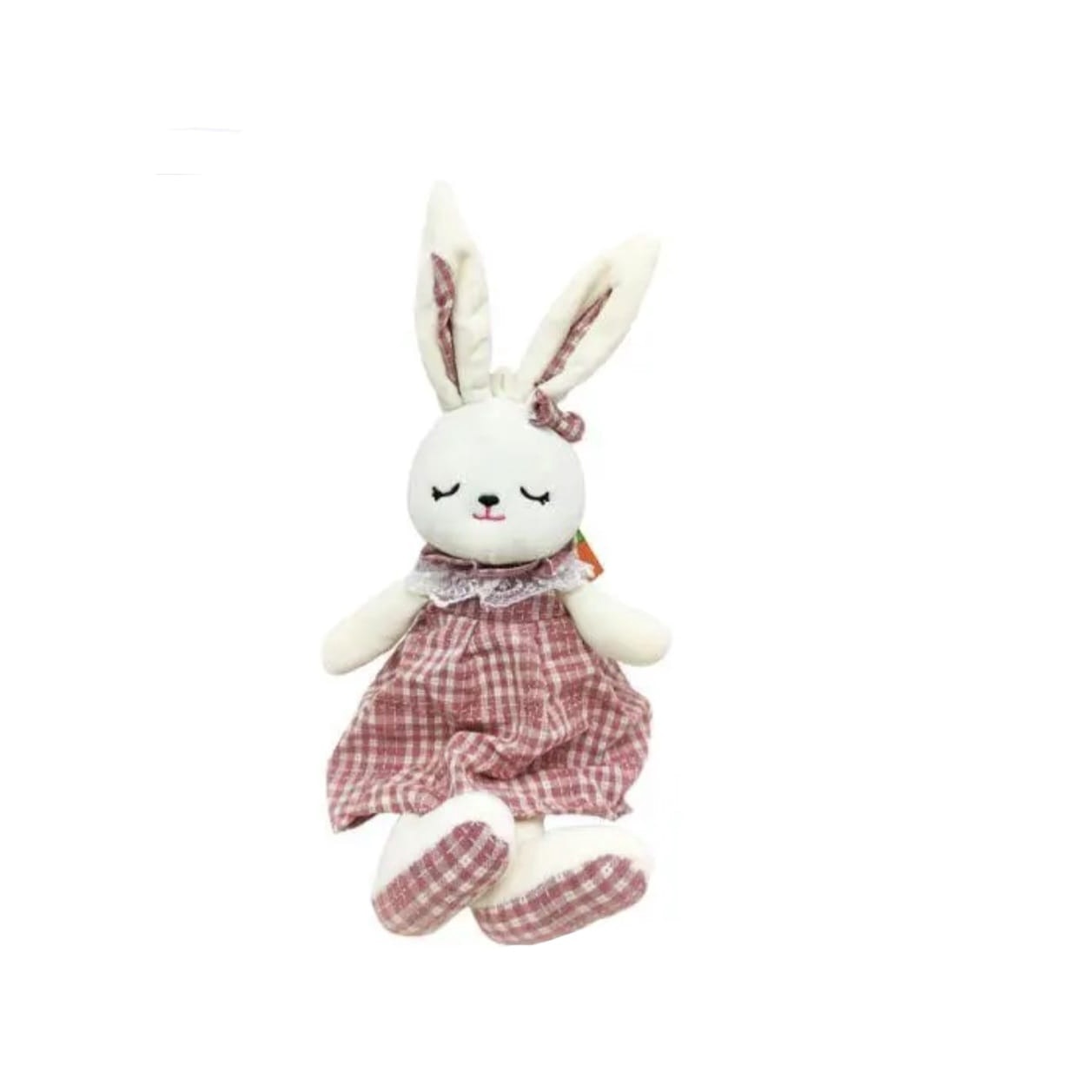 Papusica de plus, Iepuras, MASHASHOP, roz/alb, 47 cm, 2 ani+ - eMAG.ro