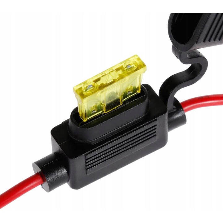 Soclu siguranta auto, 19mm, 25A, poliamida, 12 AWG - eMAG.ro