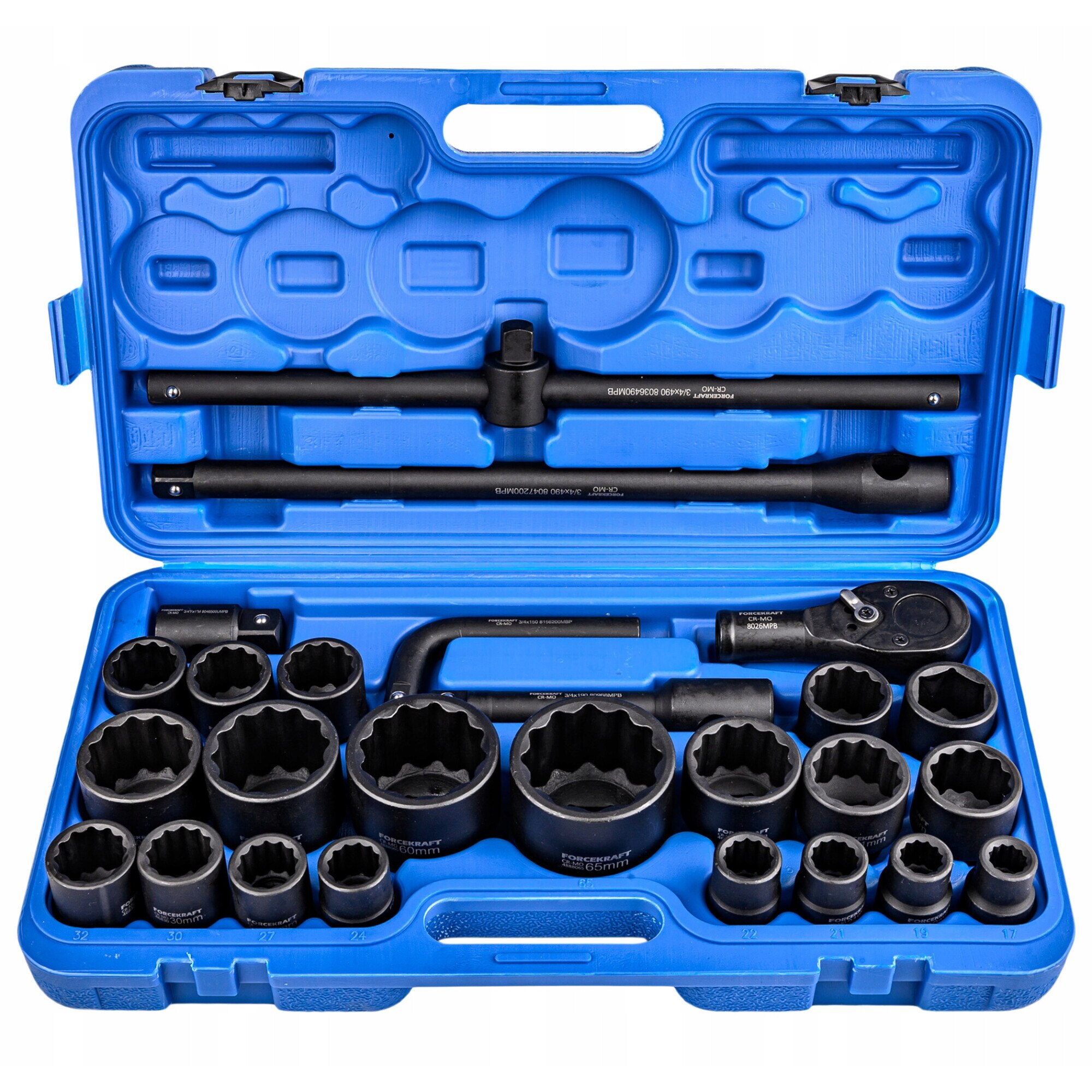 Trusa 26 chei 3/4", FORCEKRAFT, crom-vanadiu, 19 kg - eMAG.ro