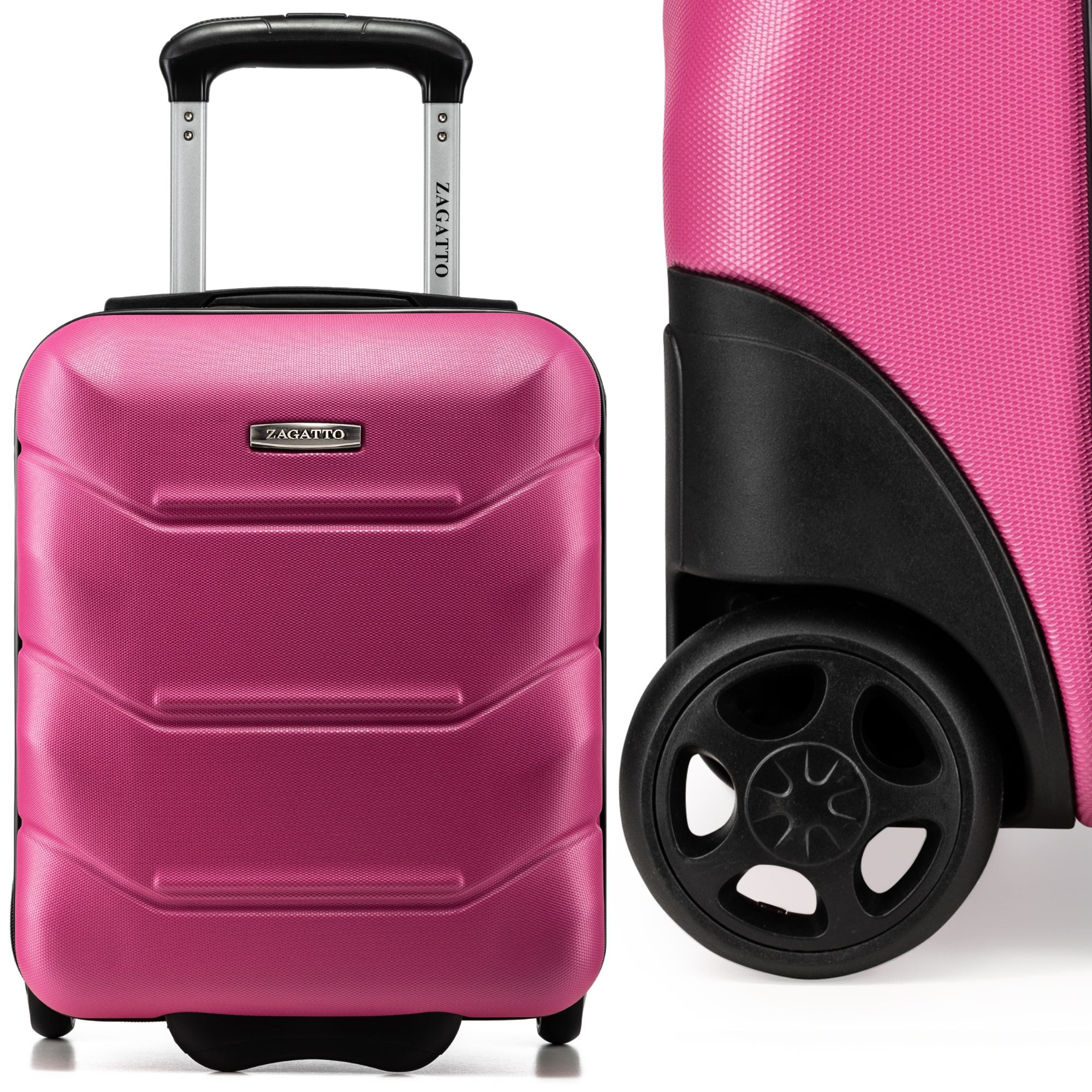 Troler cabina avion, Zagatto®, Roz, Dimensiune troler 40x30x20 cm ...
