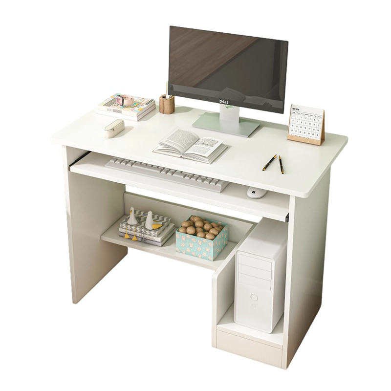Birou calculator masa tineret alb cu sertar modern rafturi 80x40x74 cm ...