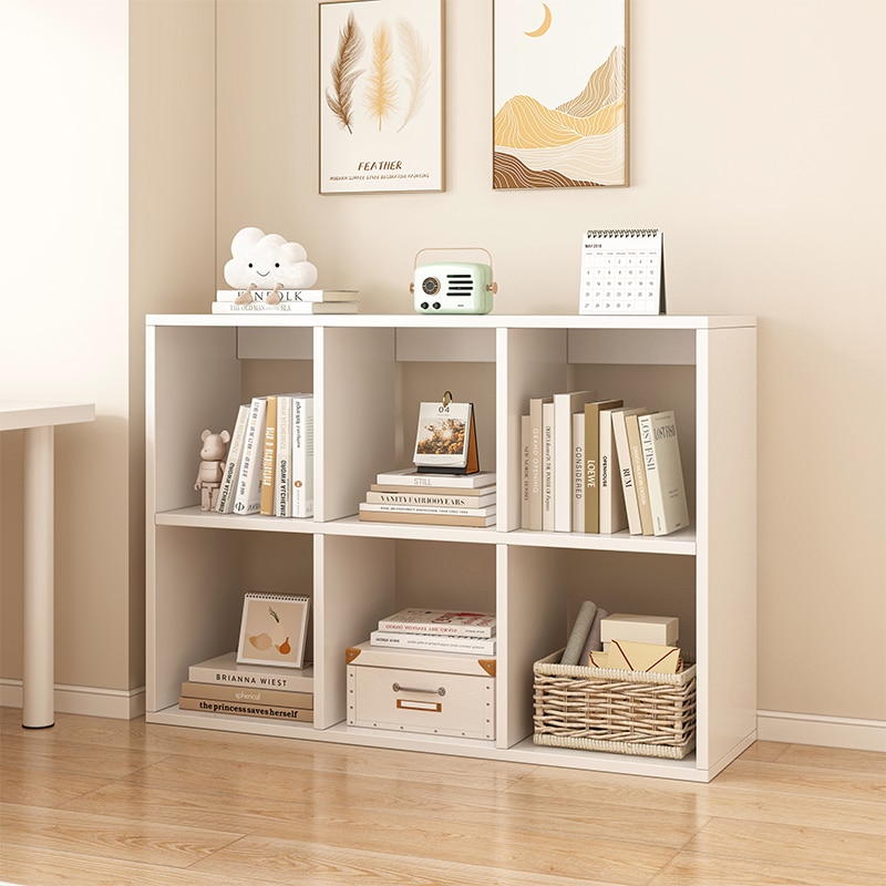 Biblioteca 6 laturi, alb pentru carti raft deschis modern loft ...