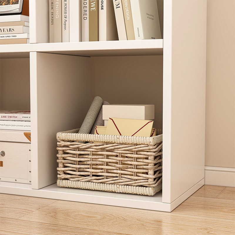 Biblioteca 6 laturi, alb pentru carti raft deschis modern loft ...