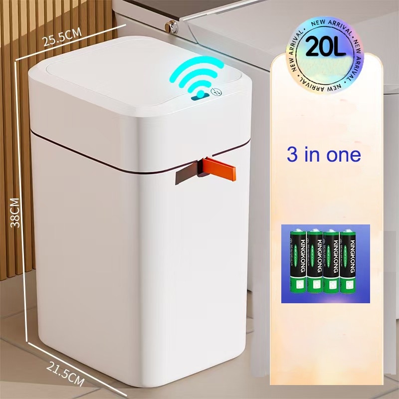 Cos de Gunoi cu Senzor Automat Zibba Life™, 20L, Design Modern si ...