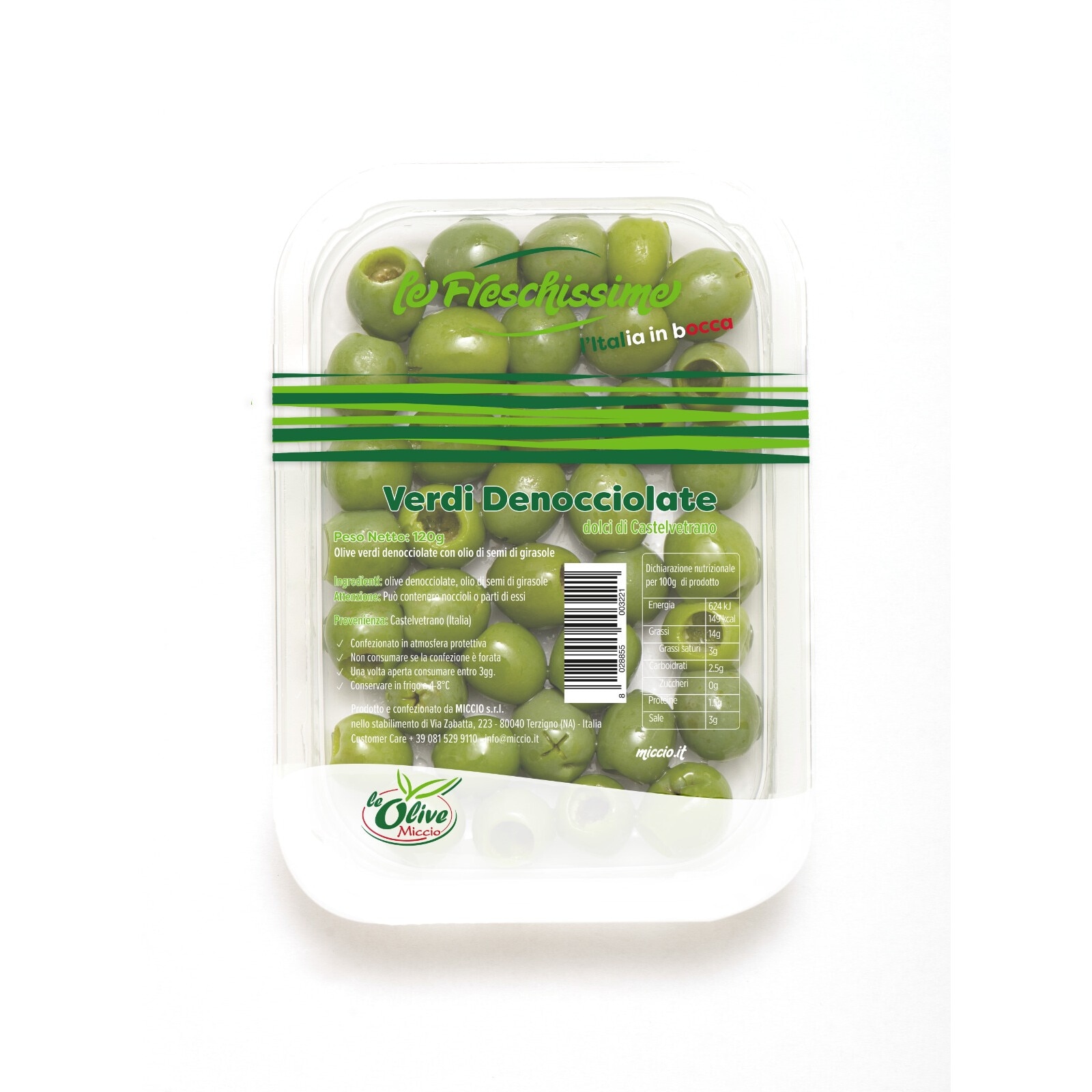 Masline verzi fara samburi, Miccio, 120g - eMAG.ro