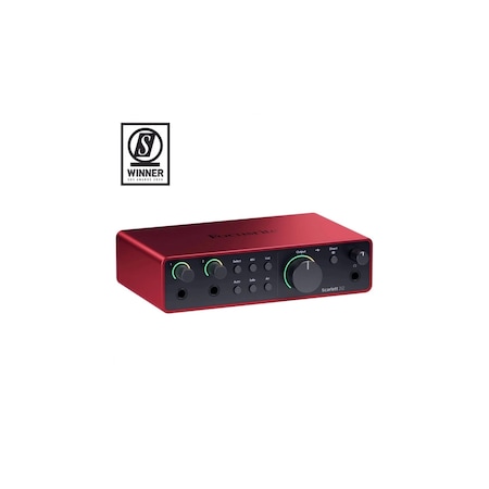 Placa audio externa Focusrite Scarlett 2i2, preamplificatoare de ...