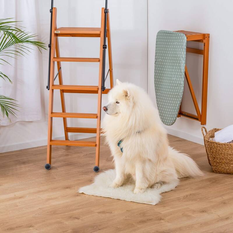 Masa de calcat pentru perete Arredamenti Italia, 108x40 cm, pliabila, structura din lemn fag ...