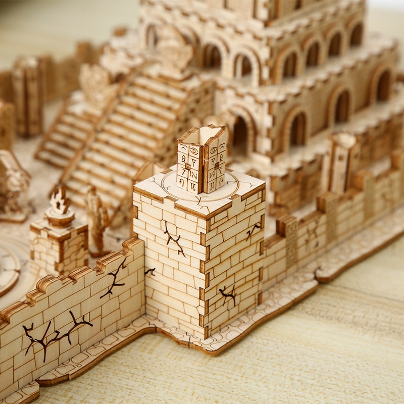 Puzzle din lemn 3D, potrivit pentru copii si adulti, Model ruine - eMAG.ro