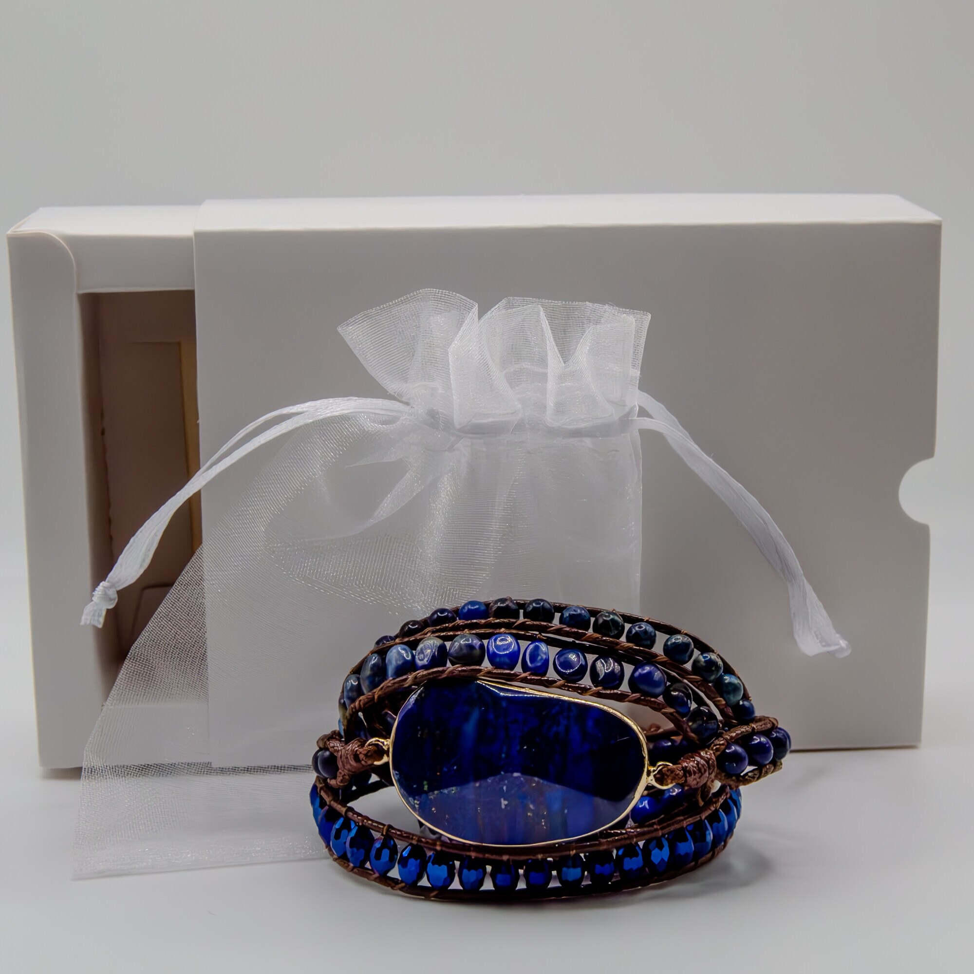 Bratara multi strat cu lapis lazuli, Reglabila - eMAG.ro