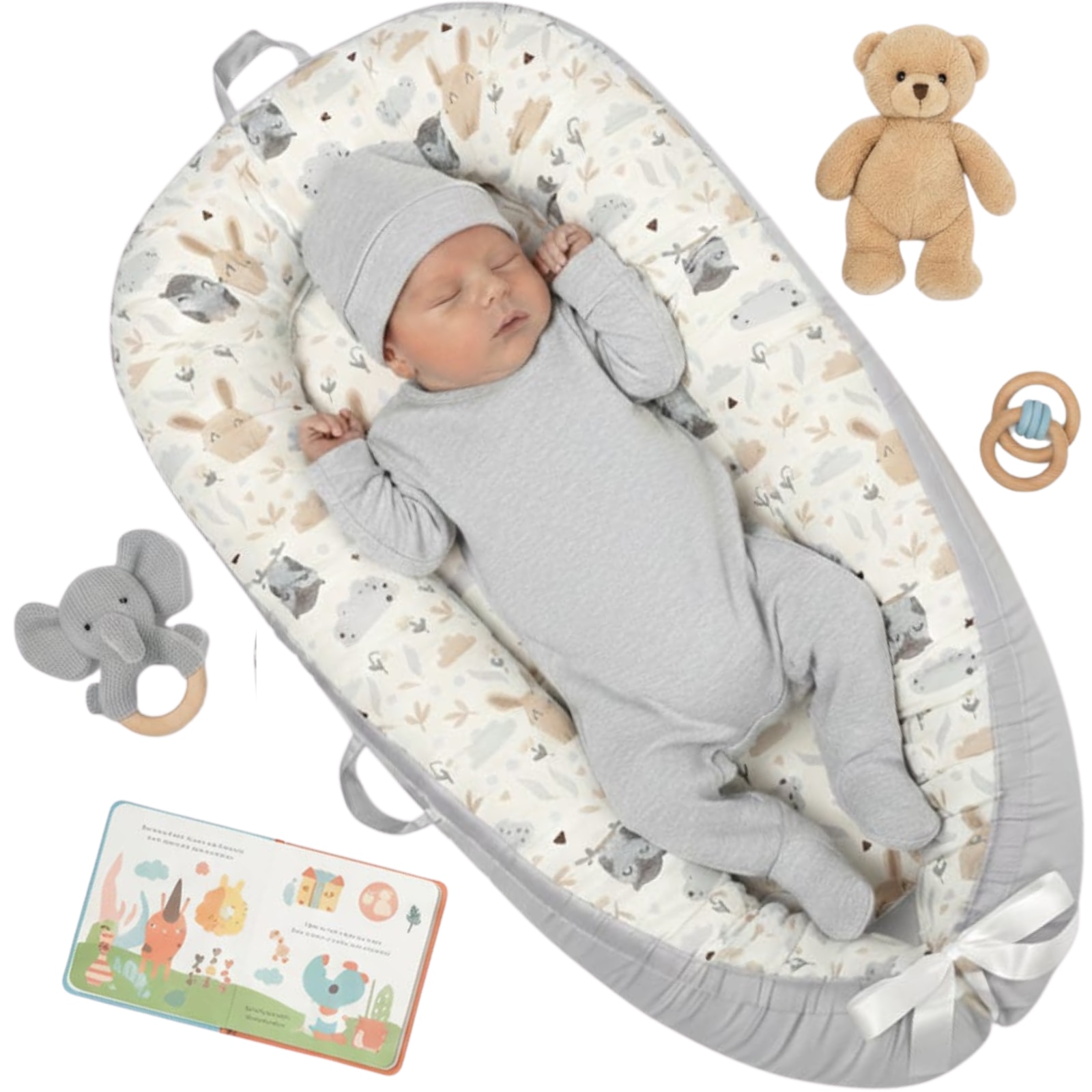 Cosulet Bebelusi pentru Dormit Infiniteea™, Baby Nest, 90x50 cm, 0-24 ...
