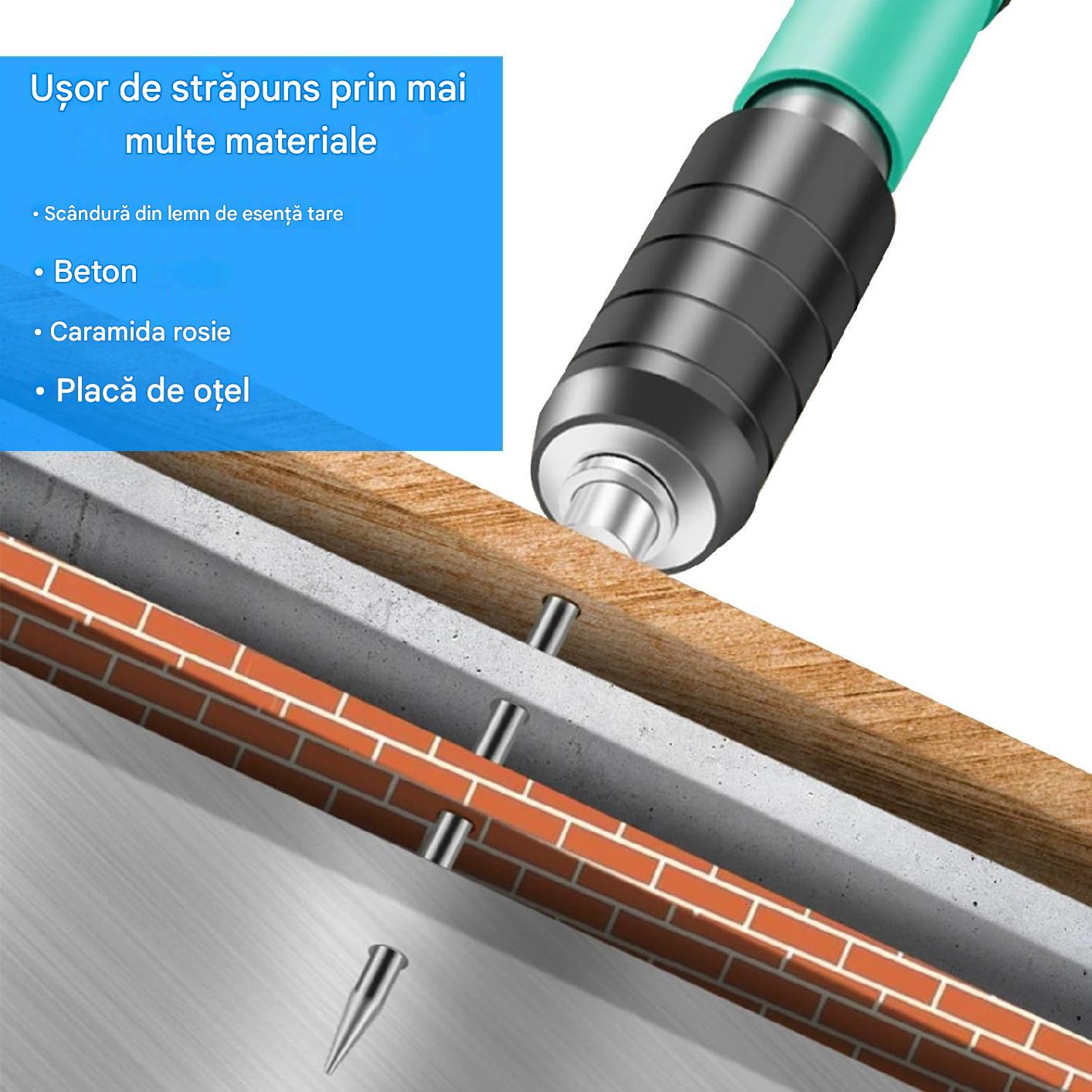 Set de 100 cuie rotunde cu piulita, bolturi pentru pistol manual de 7.3 ...