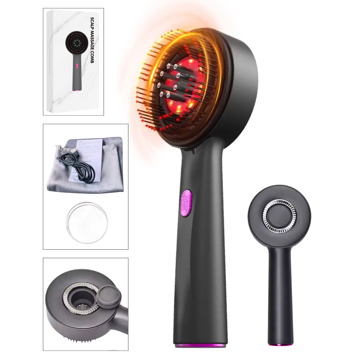 Perie Electrica de Par ® cu Masaj pentru Scalp - Terapie Avansata cu ...