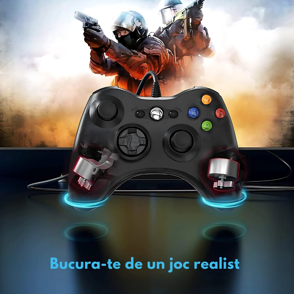 Controler gamepad cu fir JOZY®, design ergonomic, performanta ...