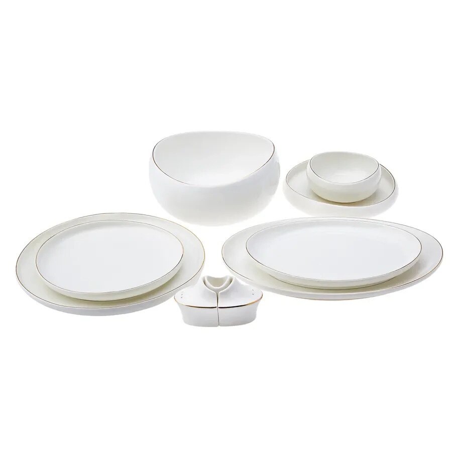 Set de vesela Karaca Streamline New Hole, 59 piese New Generation Bone ...