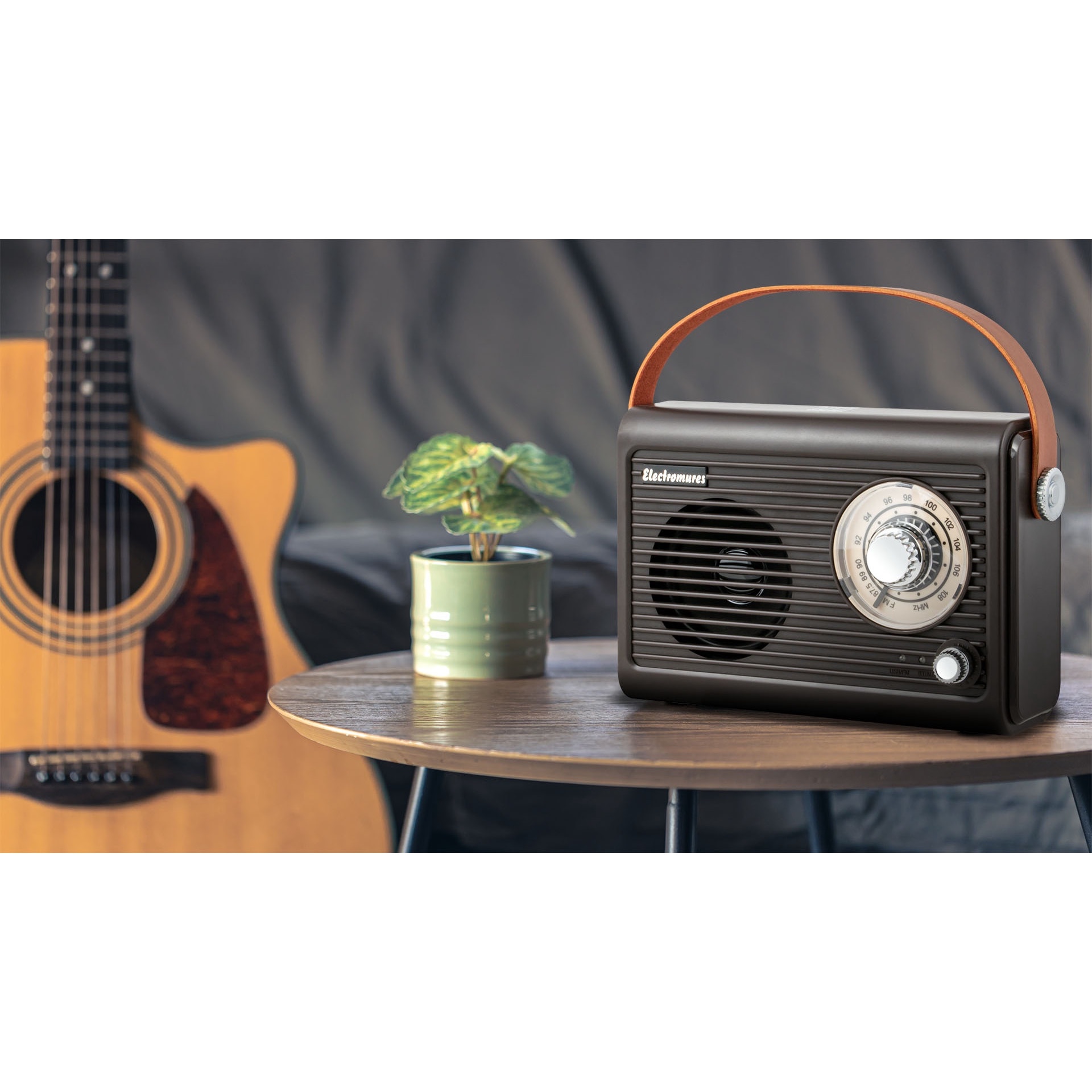 Radio portabil retro cu difuzor Bluetooth Electromures EM 1005, 5V ...