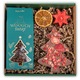 Set cadou festiv Green Touch, cafea boabe, ciocolata cu fructe ...