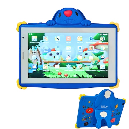 Interaktív tablet gyerekeknek szilikon tokkal, 7 hüvelykes, Android 13. ...