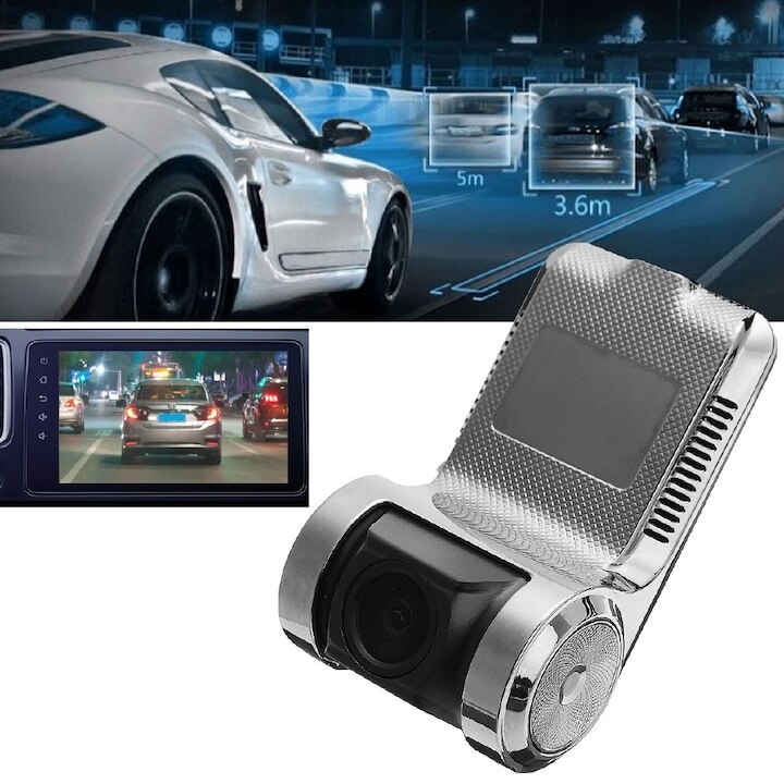 Camera video auto DVR cu Android, Camera de bord ultracompacta, FULL HD ...