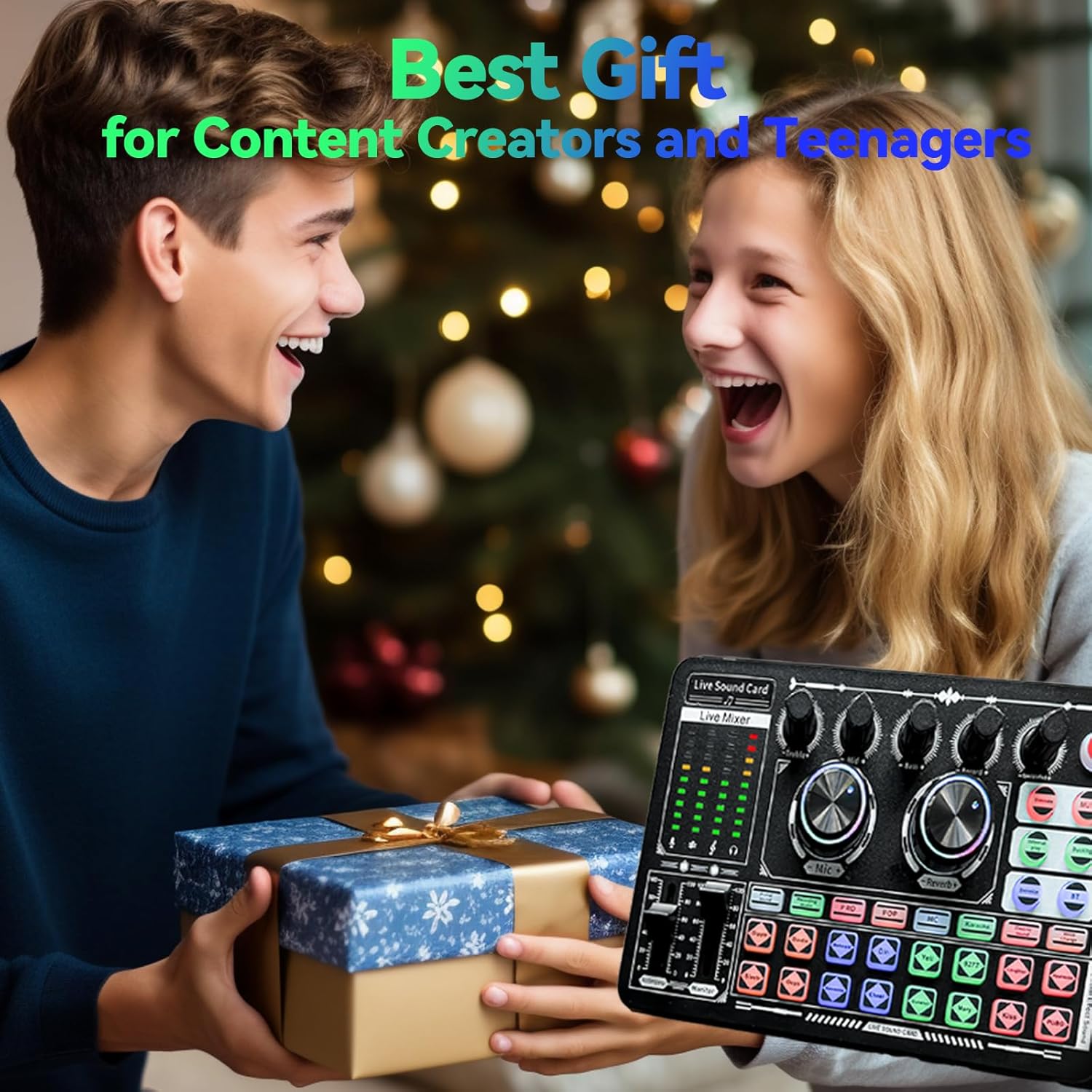 Placa de sunet externa transmisie live, intrare microfon, 16 efecte de ...