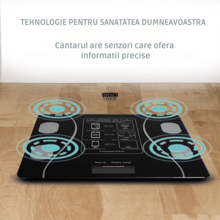 Cantar electronic inteligent, Aplicatie smart, Corporal, Ecran digital ...