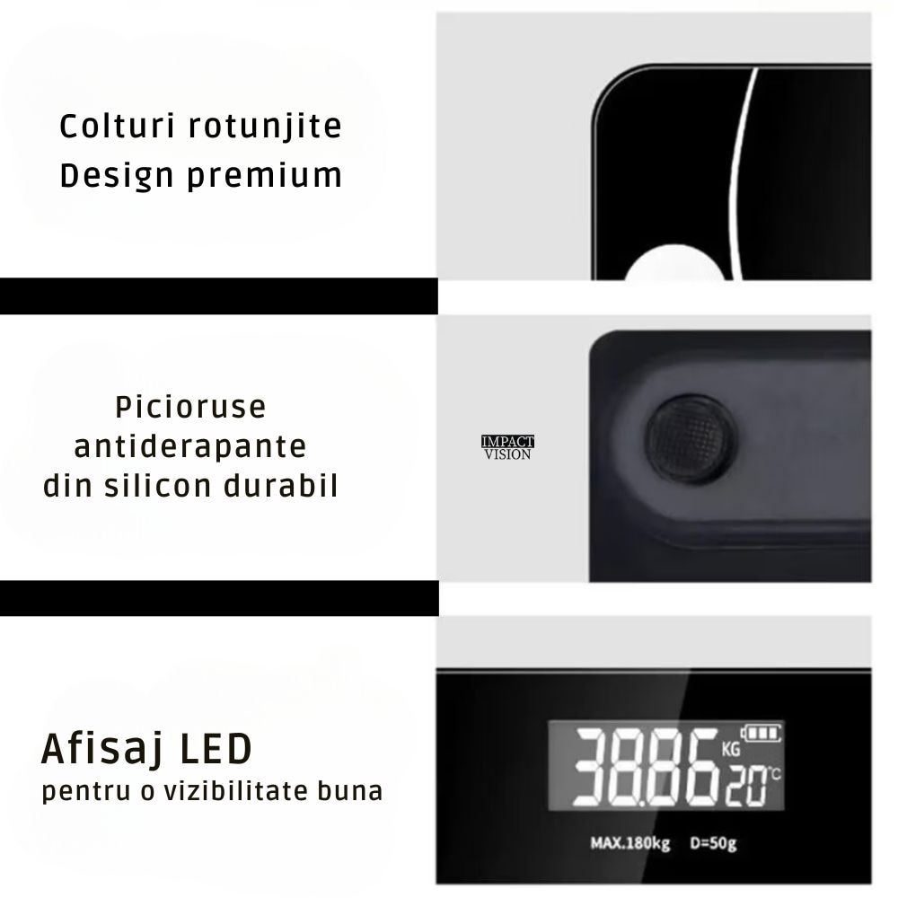 Cantar electronic inteligent, Aplicatie smart, Corporal, Ecran digital ...