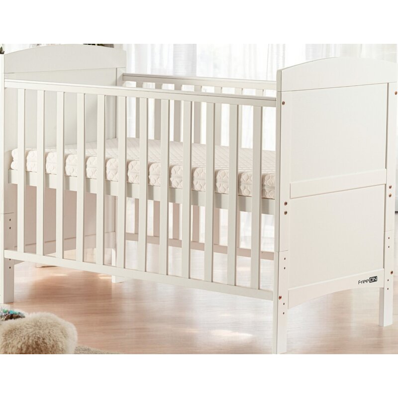 Fa babaágy, 120x60 cm, Átalakítható babáknak és junioroknak, Fenyőfából ...