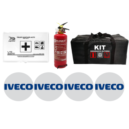 Kit Trusa siguranta rutiera auto omologat R.A.R, Stingator cu manometru ...