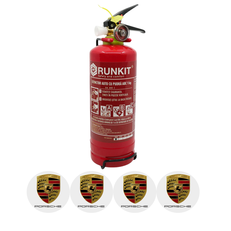 Set Stingator extinctor omologat R.A.R cu manometru tip P1 1000ml si 4 ...