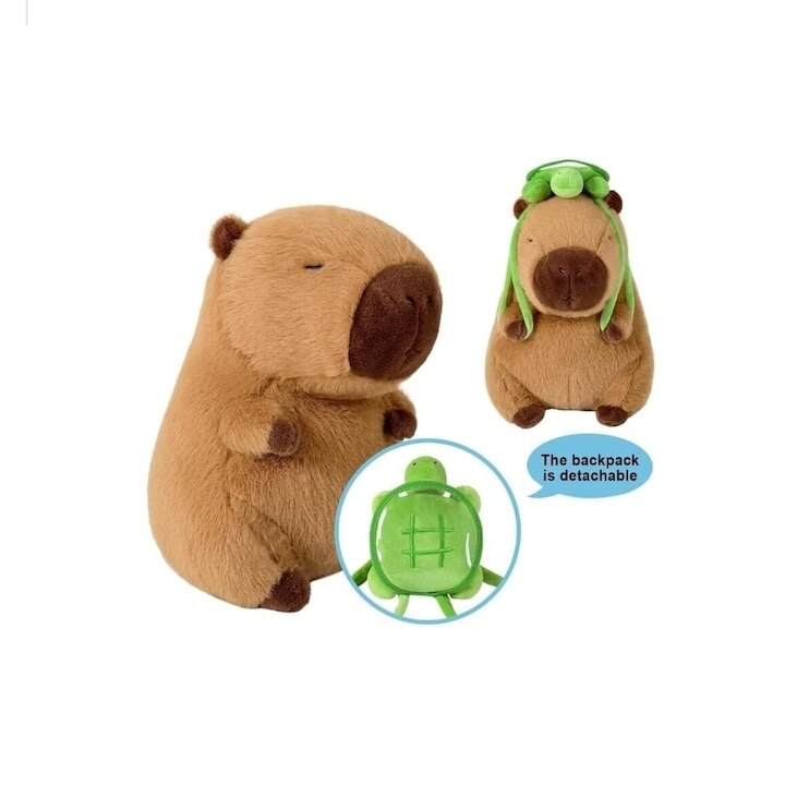 Jucarie de plus Virtual Trend®, Capibara, Maro, 40 cm - eMAG.ro