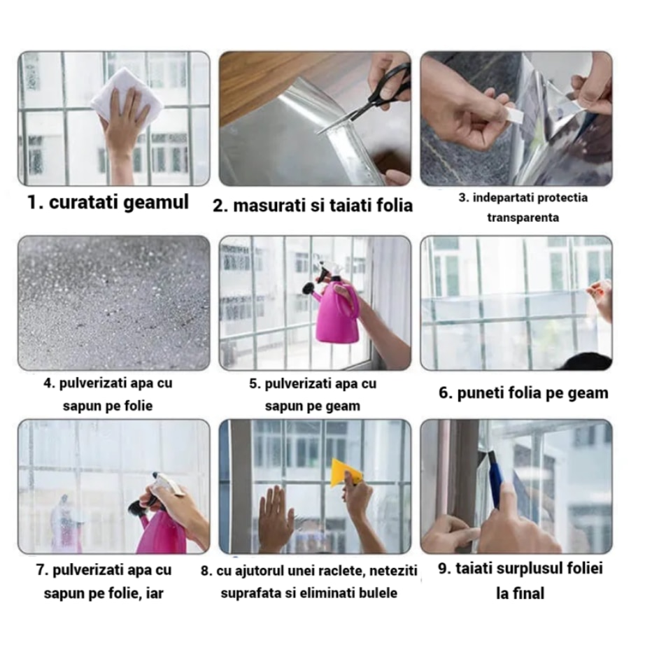 Folie Reflexiva Pentru Geamuri, montare pe exterior cu Efect de Oglinda ...