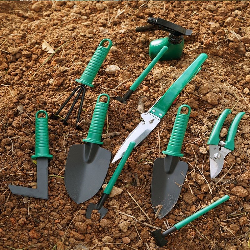 Unelte si accesorii de gradinarit, set de 11, plantare flori ...