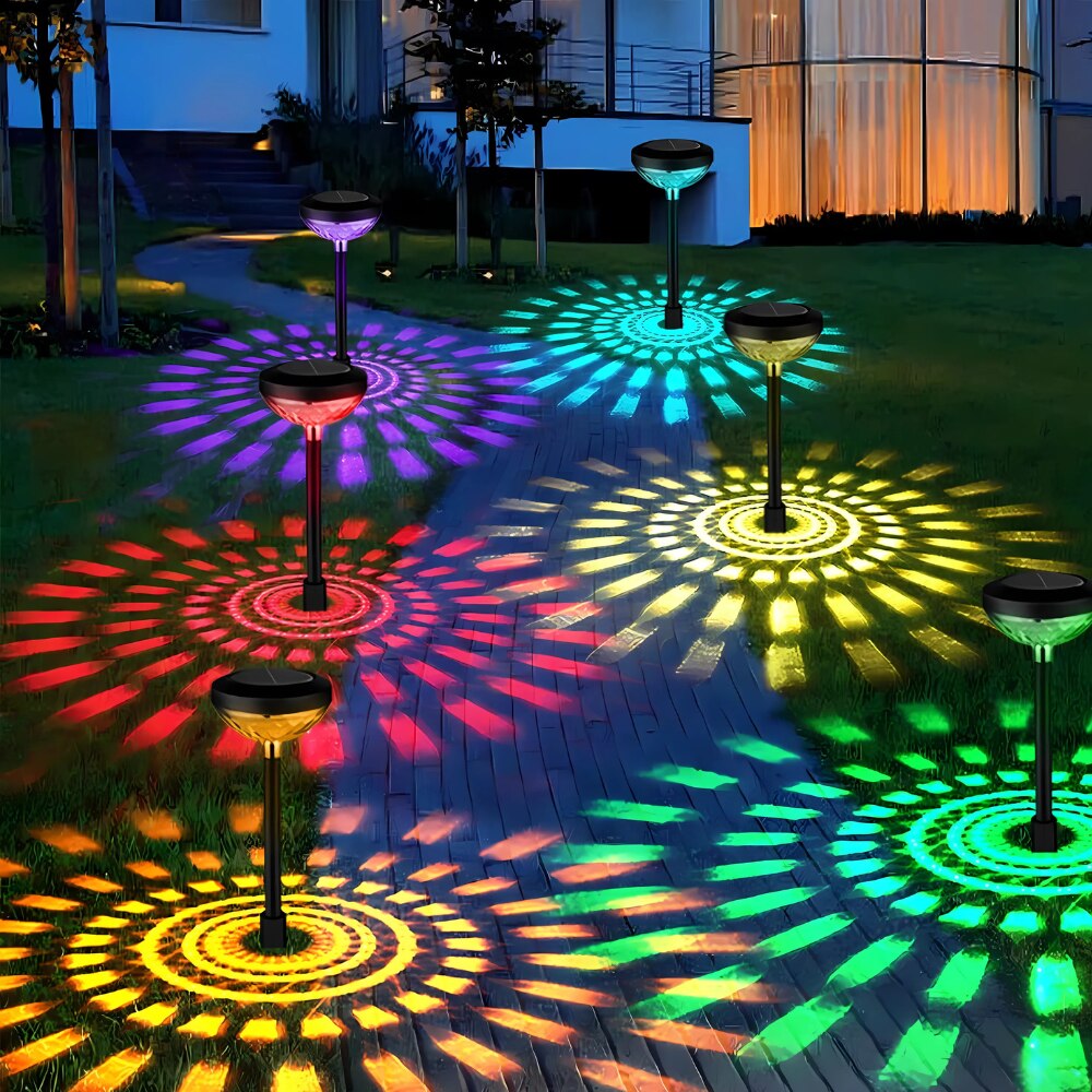 Set 8 lampi solare de gradina JOZY®, design practic, de exterior, panou ...