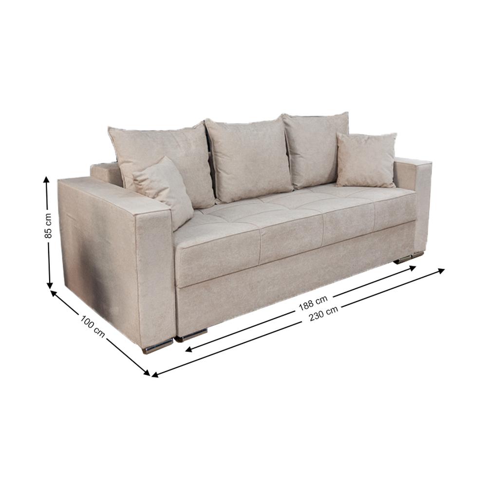 Canapea Claudia Bonell Mini 230 x 100 x 85 Nice Velvet 5 - eMAG.ro