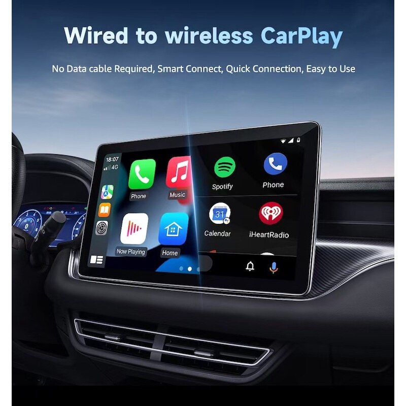Adaptor Wireless 2 in 1 Carplay si Android Auto slim, Smart USB car ...