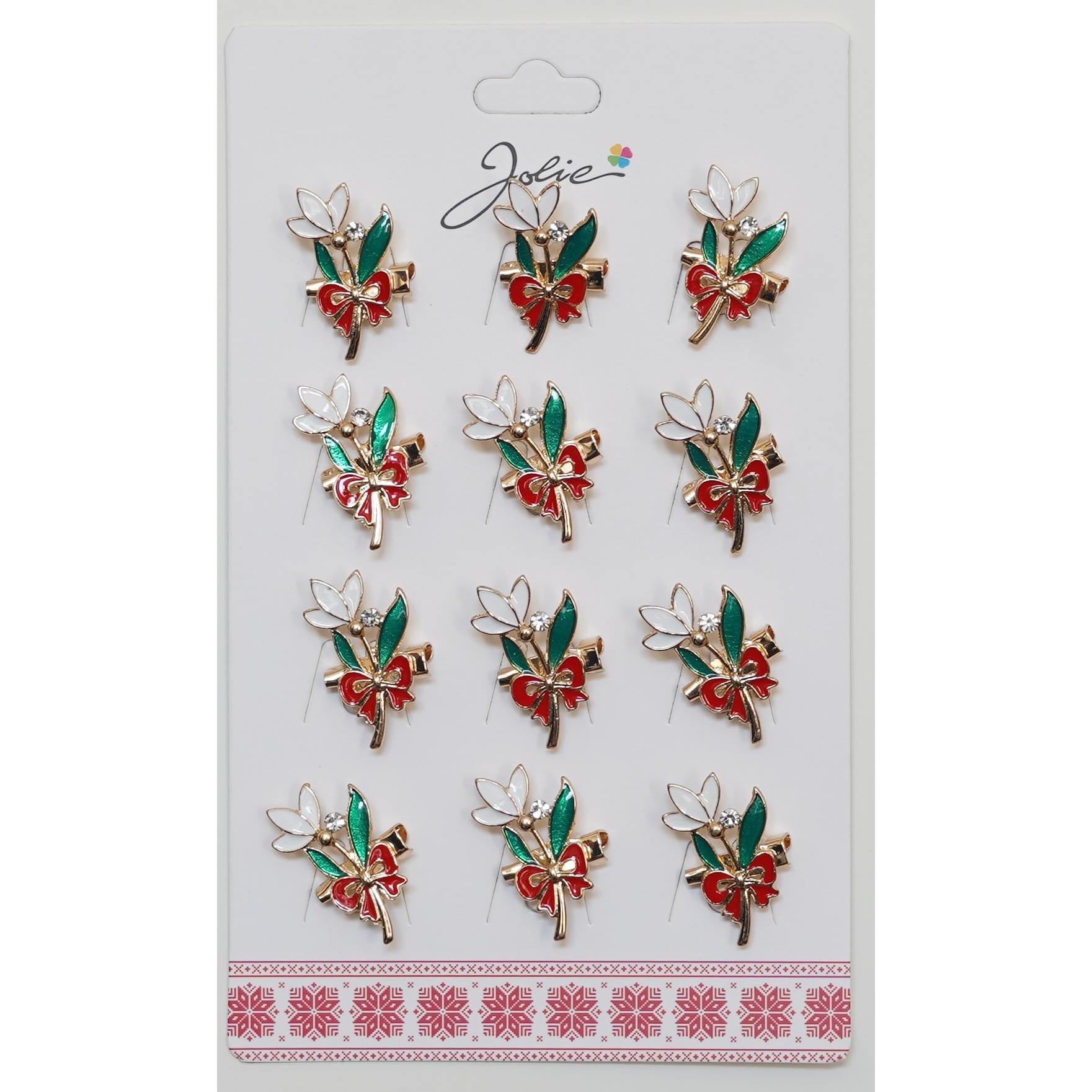 Set 12 Brose Martisor Primavara Floare cu Fundita - eMAG.ro