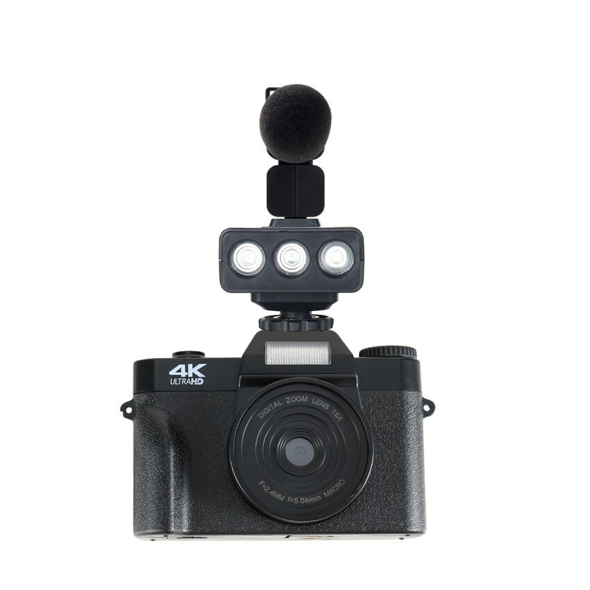 Camera foto compacta Fokelyi HD Retro 4K, 8MP, stabilizare electronica ...