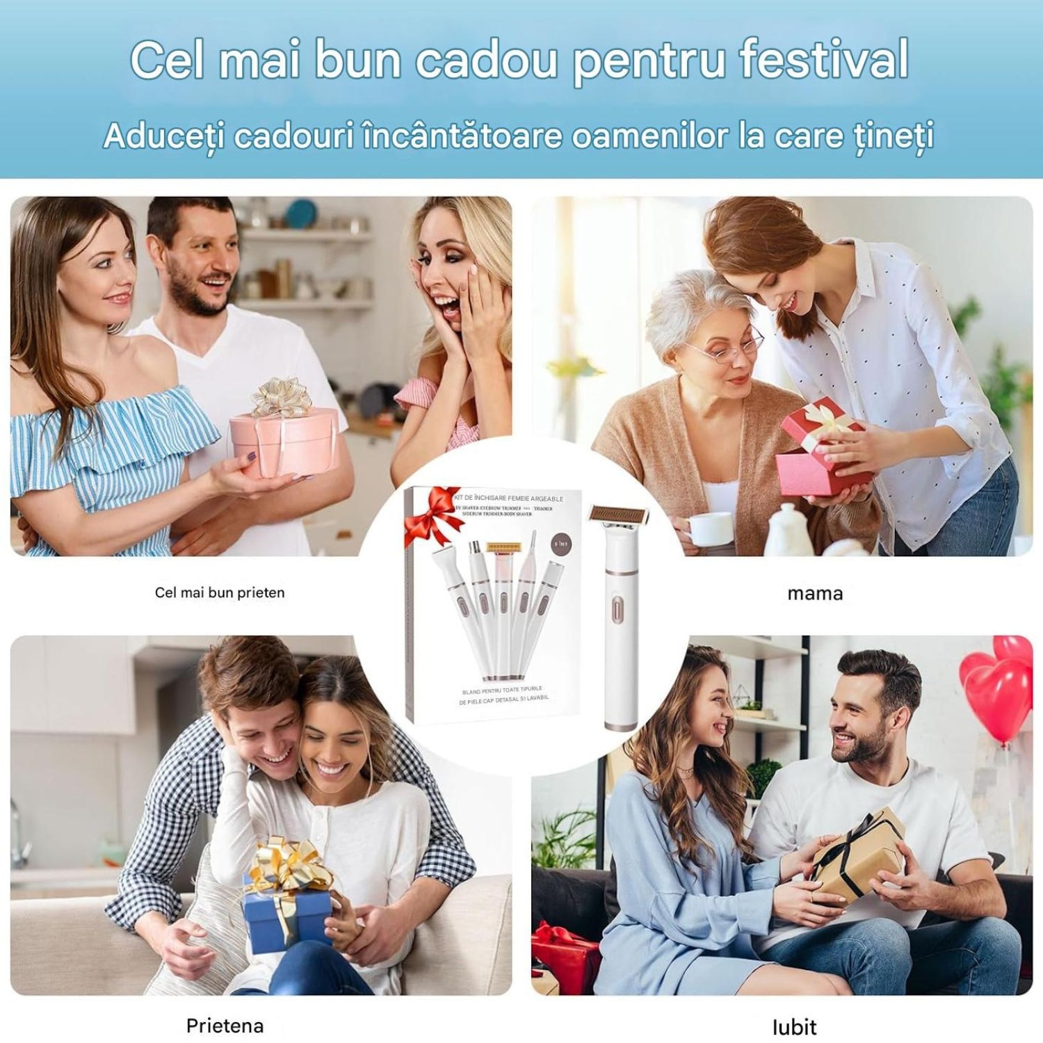 Aparat de ras, Epilat electric multifunctional pentru femei, piele ...