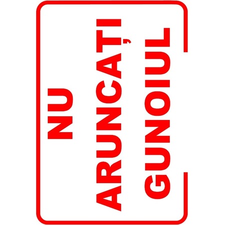 Set de 2 indicatoare A4 - NU ARUNCATI GUNOIUL - eMAG.ro