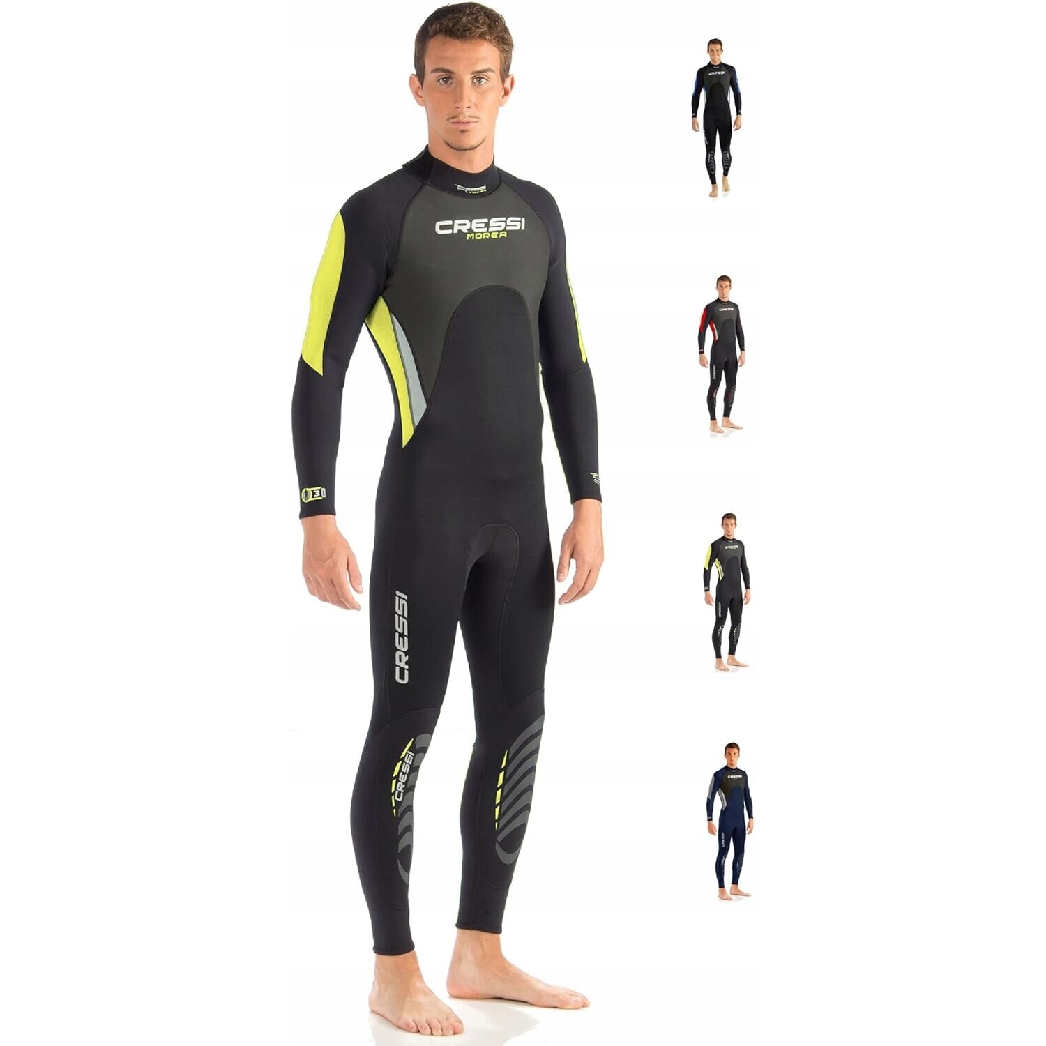 Costum de inot Cressi Morea 3 mm, neopren, lungi maneci, gri, marimea M ...