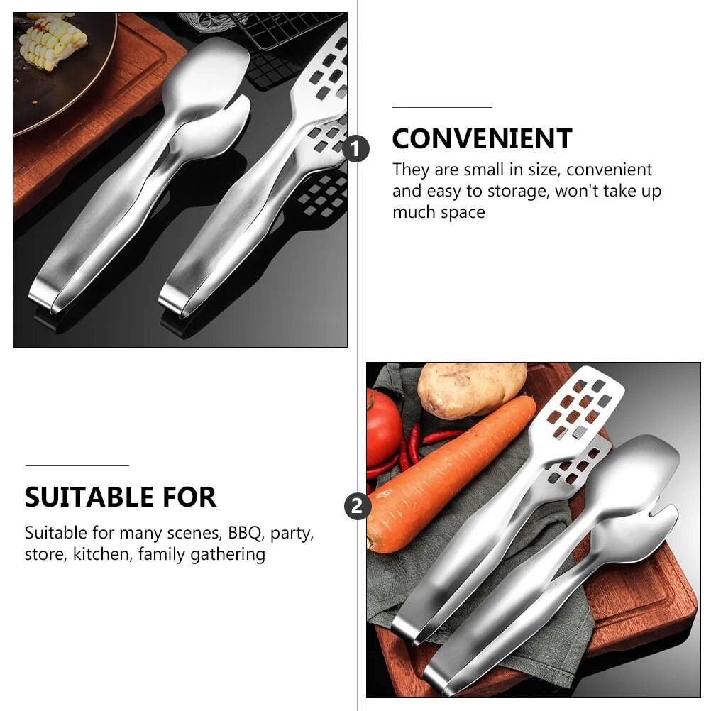 Set 2 clesti de bucatarie pentru desert, argintiu, inox - eMAG.ro