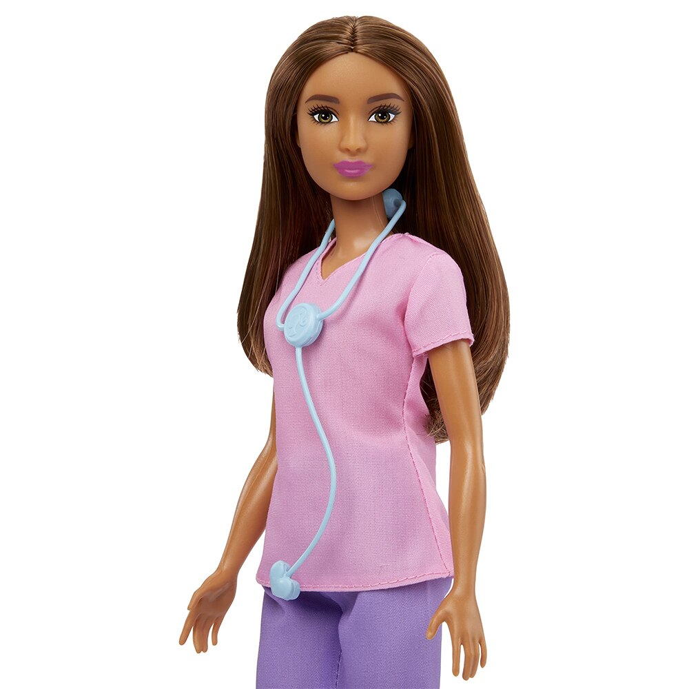 Barbie baba játék, orvos, orvosi egyenruhába öltözve, 32 cm, többszínű ...