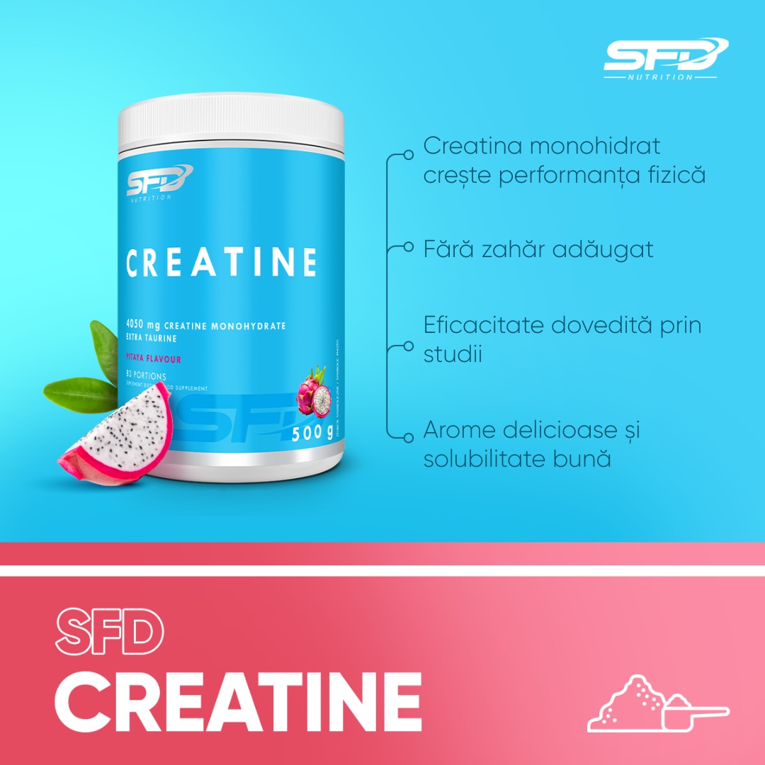 Creatina Monohidrata, SFD Creatine, 500g, Coacaze, Creatina Pudra ...