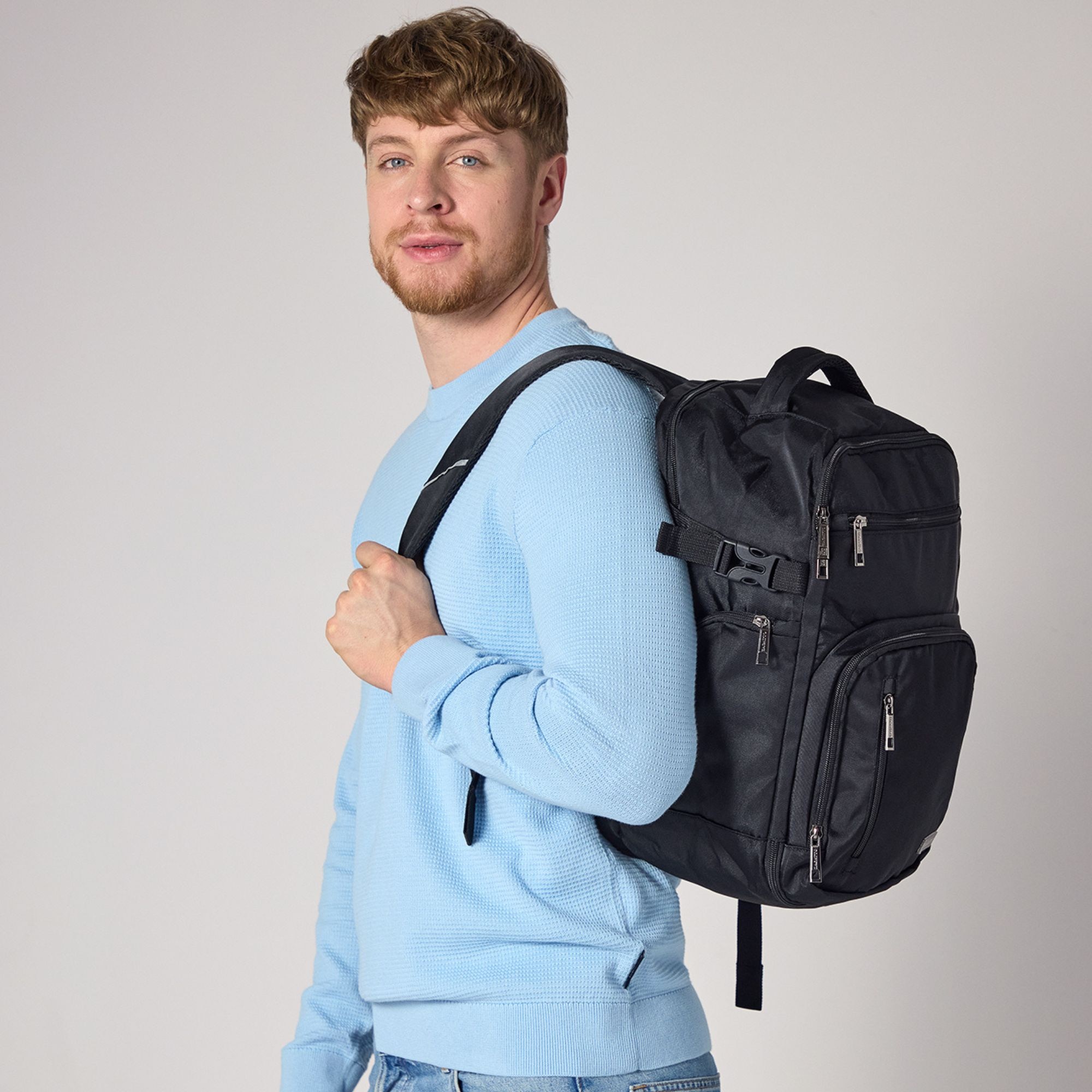 Rucsac voiaj, Zagatto, Negru, Bagaj mana 40x20x25 cm, Rucsac calatorie ...