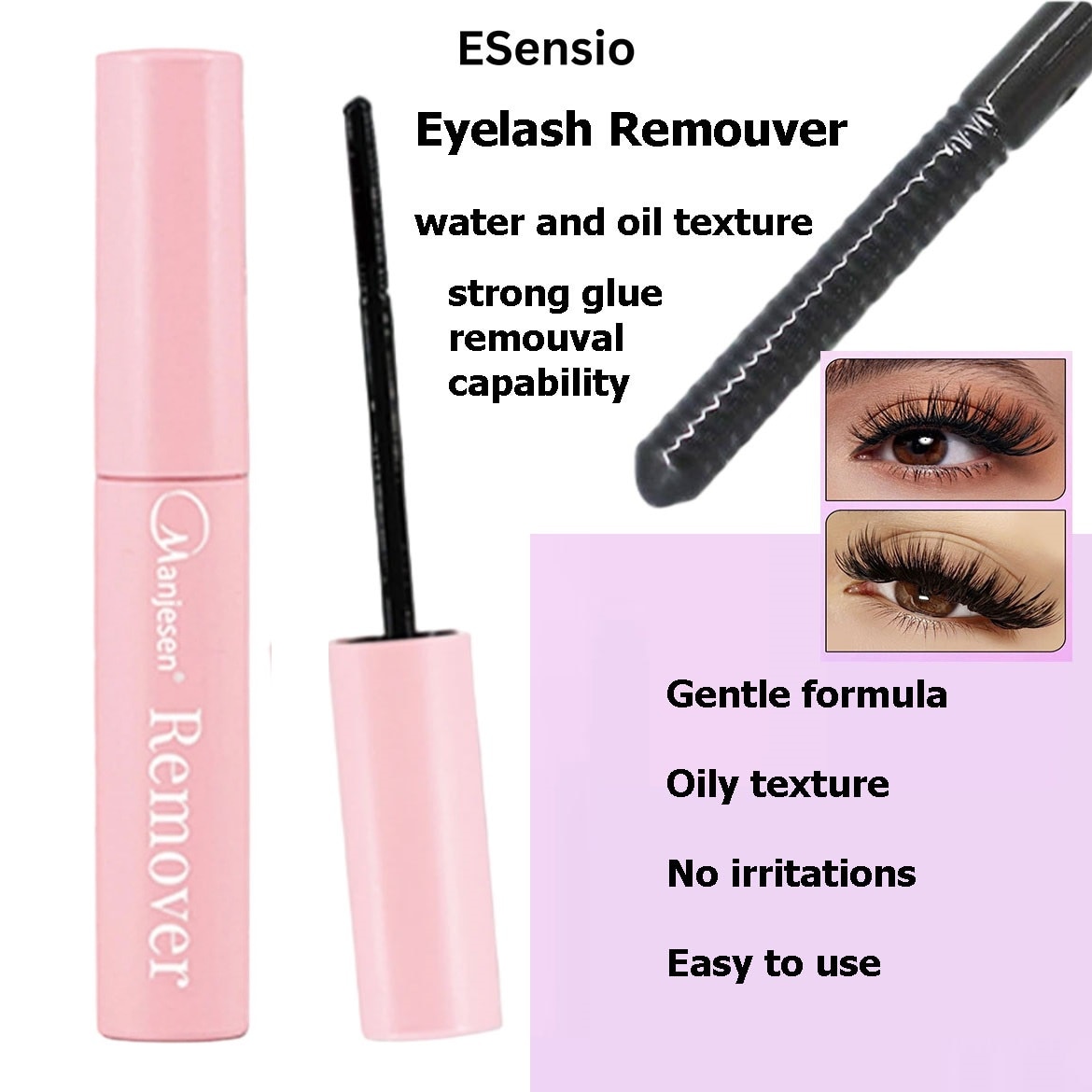 Комплект индивидуални изкуствени мигли ESensio 200F, 200 мигли, 40D ...