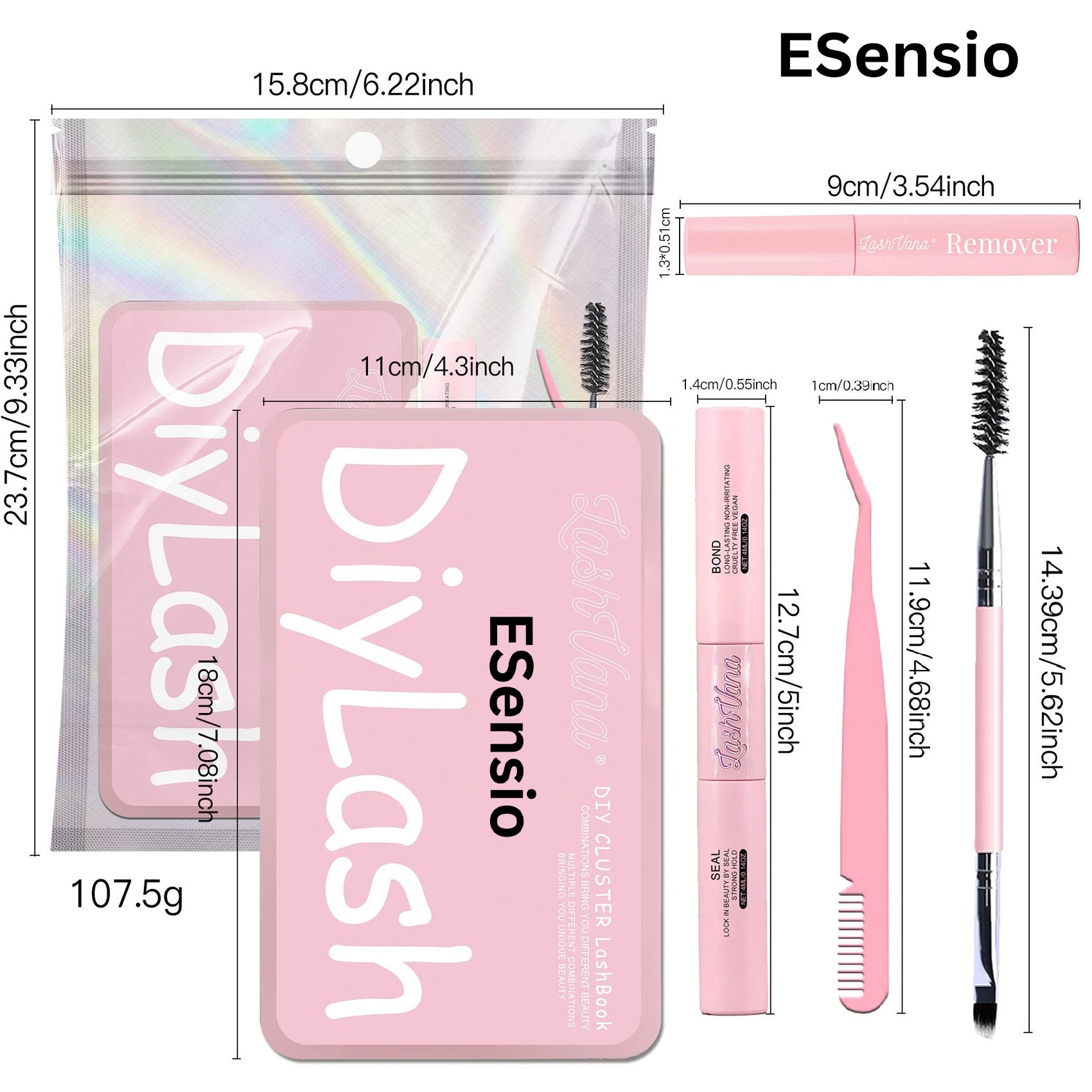 Set gene false individuale tip smoc ESensio 560F, 560 lashes, 30D, 40D ...