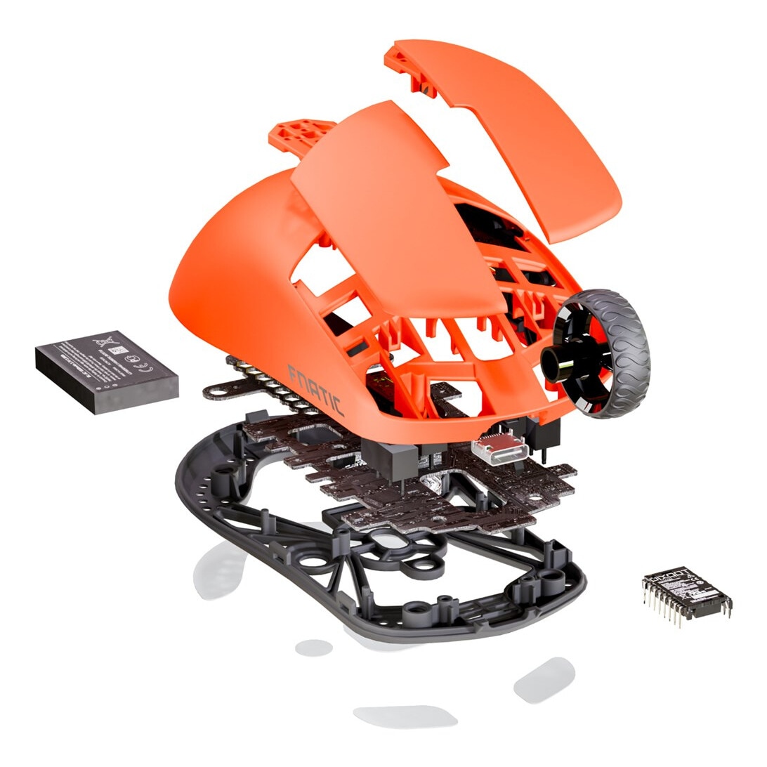 Mouse gaming Fnatic MAYA 8K, port USB Type-C, 30000 DPI, portocalie ...